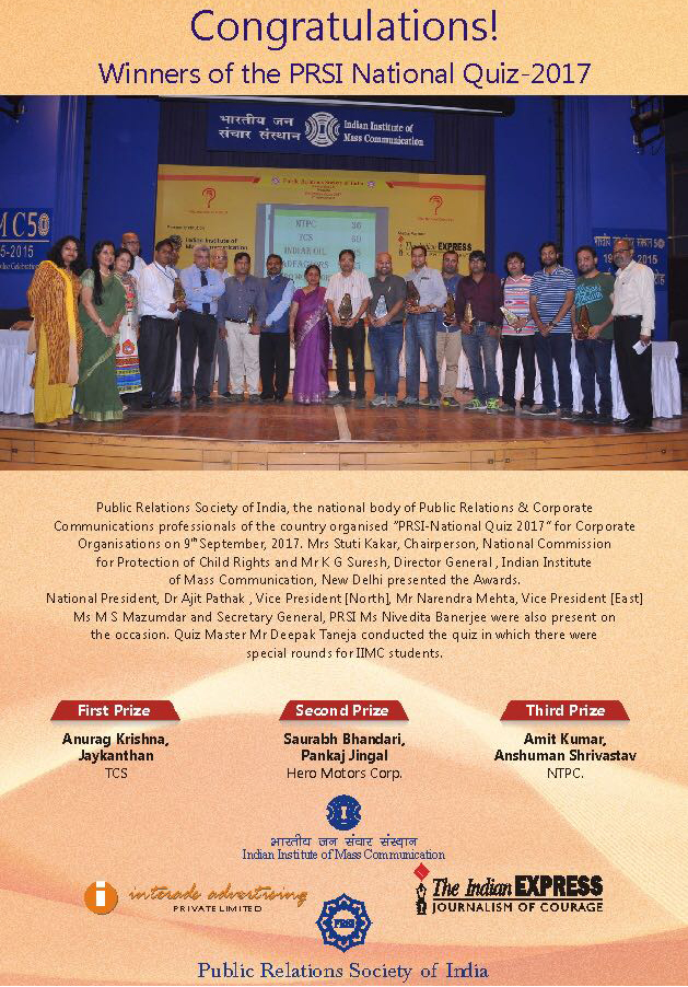 National Awards – Public Relations Society of India